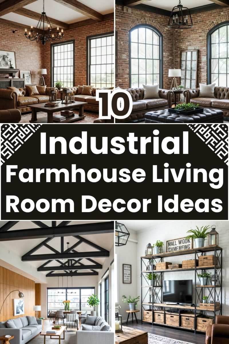 10 Industrial Farmhouse Living Room Ideas For A Cozy Modern Vibe - All ...