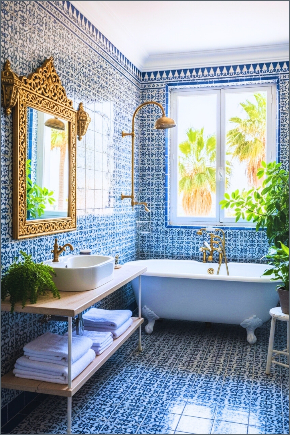 15 Elegant Sleek Modern Mediterranean Bathroom Ideas - All Things Heart ...