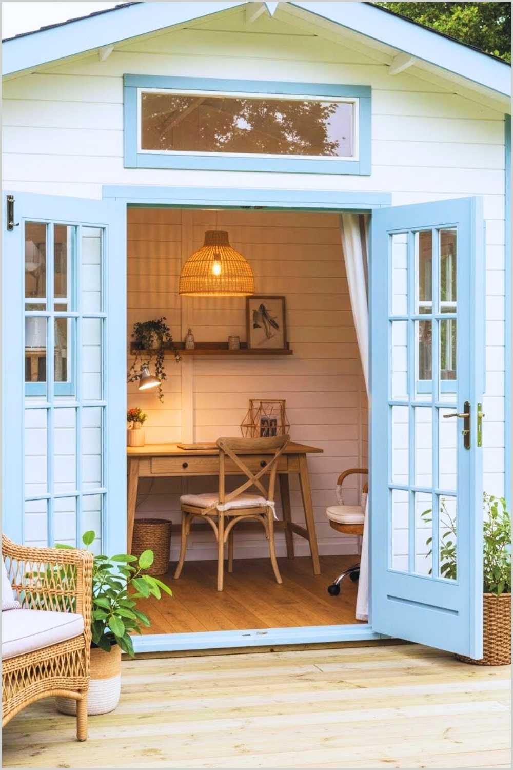10 Farmhouse Style She Shed Office Ideas For Home Workers - All Things ...